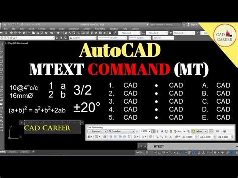 فیلم آموزشی آموزش کامل دستور Mtext Autocad دستور متن چند خطی در