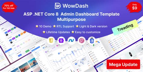 Wowdash Asp Net Core 8 Multipurpose Admin Dashboard Template