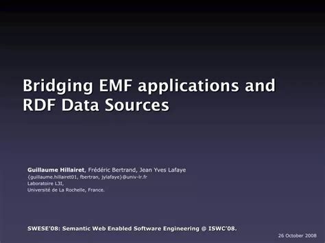 Ppt Bridging Emf Applications And Rdf Data Sources Powerpoint Presentation Id5175788