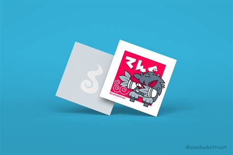 Mini Red Tengu Yokai Square Art Print 25 Inches Wide 825 Etsy