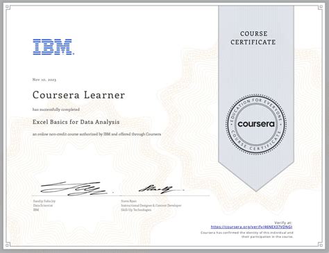 Excel Dataanalysis Ibm Lifelonglearning Growthjourney Parham Beik