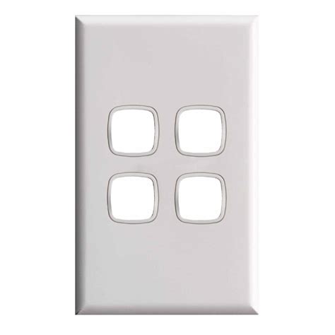 HPM Excel 4 Gang Grid And Plate Switches Outlets Mitre 10