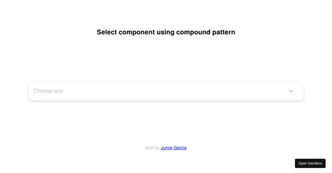 React Compound Pattern Forked Codesandbox