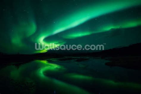 Northern Lights Iceland Wallpaper Wallsauce Us