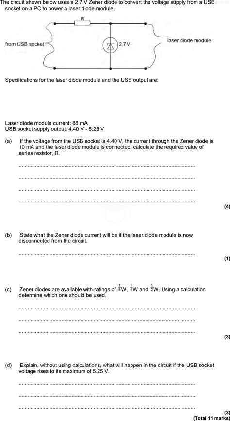 Zener Diode Questions Revisely