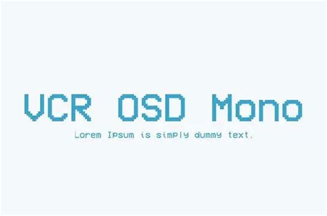 Vcr Osd Mono Font Dafonthub