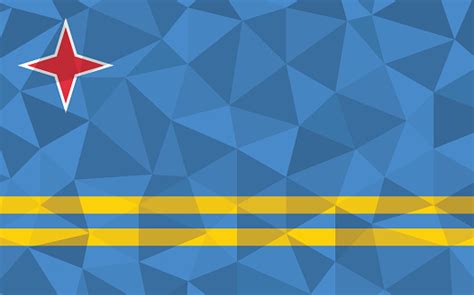 낮은 폴리 아루바 플래그 벡터 일러스트레이션 삼각형 아루반 플래그 그래픽 아루바 국가 플래그는 독립의 상징이다 0명에 대한 스톡 벡터 아트 및 기타 이미지 Istock