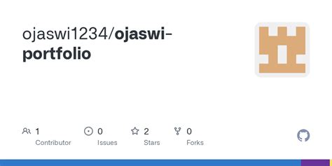 github ojaswi1234 ojaswi portfolio