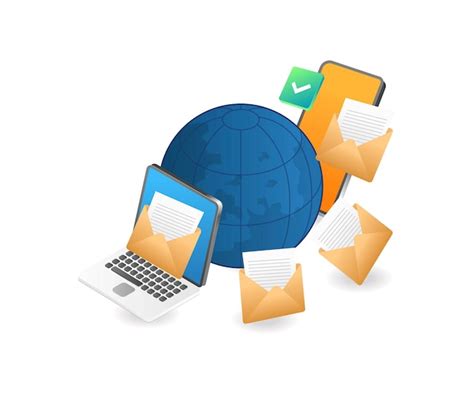 Premium Vector Transfer Email Worldwide