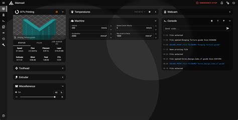 Github Midikeyboarddark Acryl Fluidd Mainsail Theme A Modern Theme