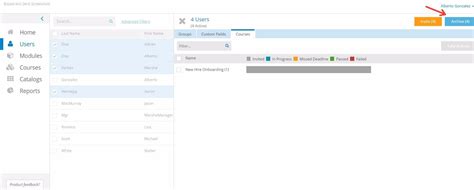 how do i archive one or multiple trainees trakstar learn