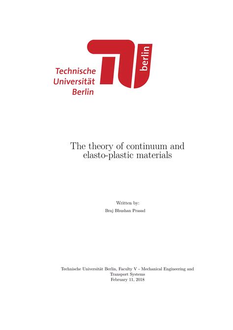 The Theory Of Continuum And Elasto Plastic Materials Pdf Physics Science