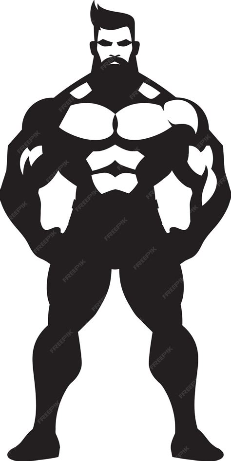 Premium Vector Cartoon Titan Black Logo Icon Of Caricature