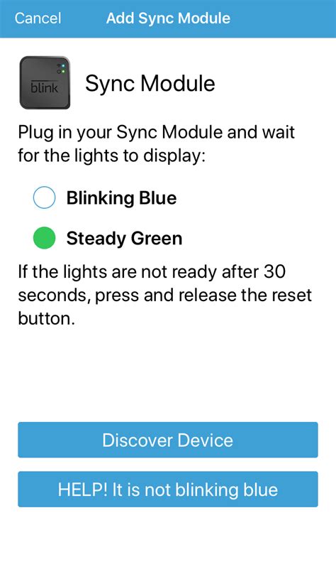 Troubleshooting Sync Module Offline Blink Support