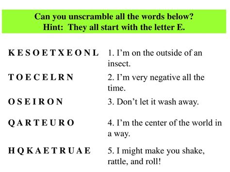 PPT E Words PowerPoint Presentation Free Download ID 4816819