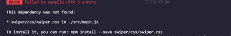 vue中引入swiper插件报错：to install it you can run npm install save swiper css swiper css 阿里云开发者社区