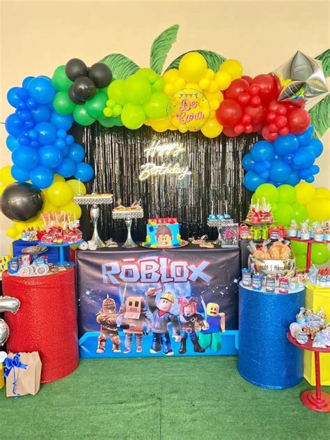 Mesa De Dulces Roblox🤖 Fiesta Roblox Niño Decoracion De Roblox Para