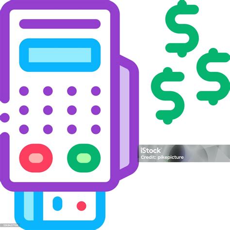 Pos 터미널 결제 아이콘 벡터 개요 일러스트레이션 개체 그룹에 대한 스톡 벡터 아트 및 기타 이미지 개체 그룹 구매