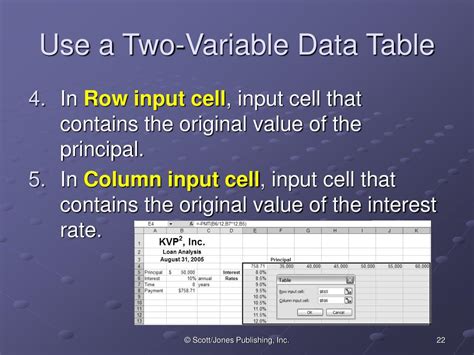 ppt chapter 22 using data analysis tools of data tables goal seek