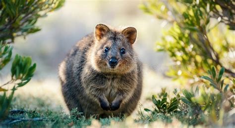 Quokka In Natural Forest Habitat Surrounded By Greenery For Wildlife