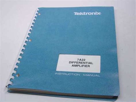 Tektronix 7a22 Differential Amplifier Instruction Manual
