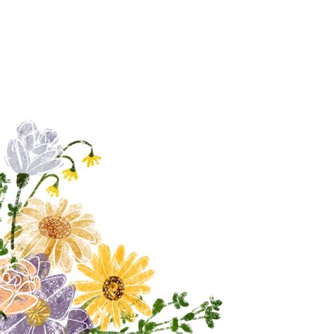 Teal Flower Border