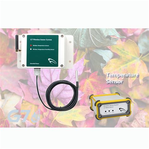 digital wireless temperature sensor sends measurement data base station