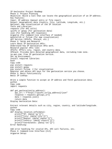 Ip Locator Roadmap Pdf