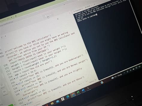 Azeez Alimi On Linkedin Wrote This Python Code To Calcute Bmibody