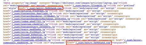Stop Render Blocking Css In Nuxt 3 Josh Deltener