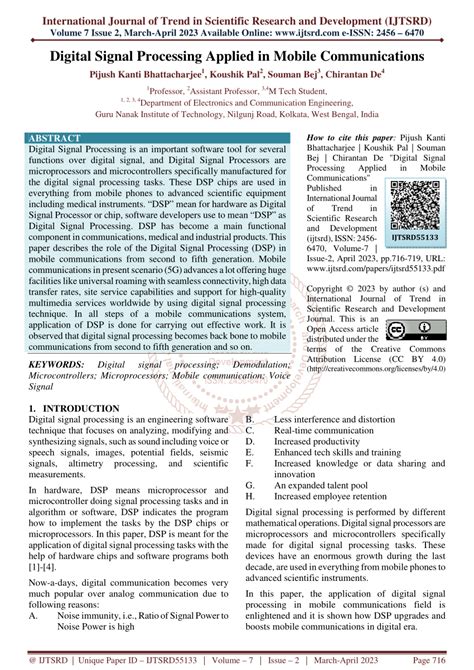 Pdf Digital Signal Processing Applied In Mobile Communications