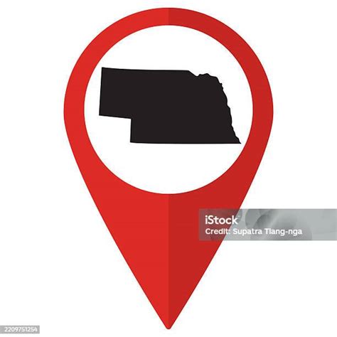 네브래스카 주 지도 네브래스카 주지도의지도는 빨간색으로 정확히 표시됩니다 0명에 대한 스톡 벡터 아트 및 기타 이미지 0명 검은색 경계 Istock