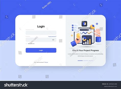 3d Web Data Analysis Illustrations Account Stock Vector Royalty Free
