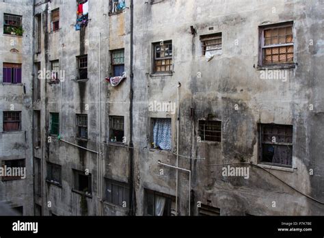 A Ruined Abandoned C Shape Building With Square Windows In San Paolo Brazil Used As Slum By A A Ruined Abandoned C Shape Building With Square Windows In San Paolo Brazil Used As Slum By A