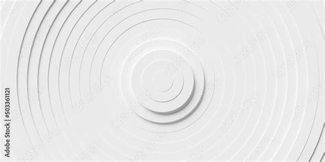 Wave Shaped Offset White Concentric Rings Or Circles Background Wallpaper Banner Flat Lay Top