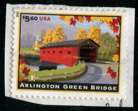 4738 Us 560 Arlington Green Bridge Sa Used On Paper United States General Issue Stamp