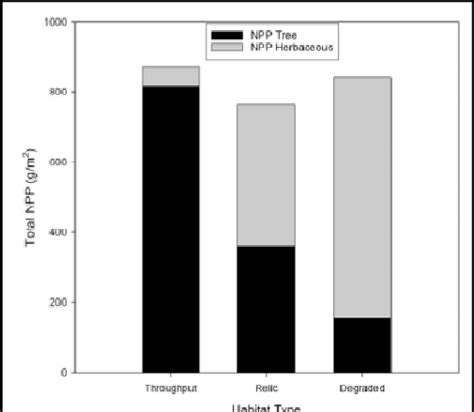Average Net Primary Production From 2000 2010 For Trees Black And