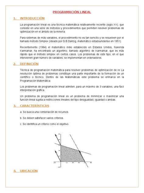 Programación Lineal Pdf Programación Lineal Optimización Matemática