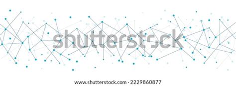 Abstract Network Technology Geometric Dots Network Stock Vector