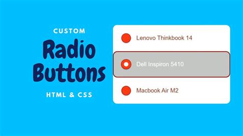 Custom Radio Buttons Dengan Html Dan Css Pure Html And Css Tutorial