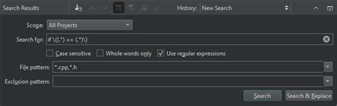 Search And Replace Using A Regular Expression Qt Creator Documentation