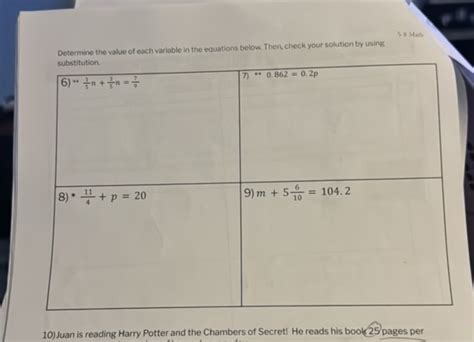 5 8 Mant Determine The Value Of Each Variable StudyX