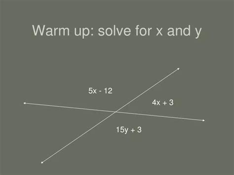 PPT Warm Up Solve For X And Y PowerPoint Presentation Free Download ID