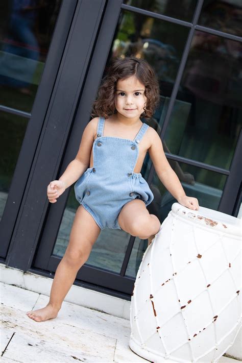 Dark Blue Denim Romper Cocoblanc
