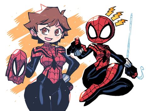 Mayday Parker And Spider Girl Marvel And More Drawn By Rariatto Ganguri Danbooru