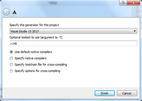 C Cmake How To Specify Vs20153 Toolset With Vs2017 Installed