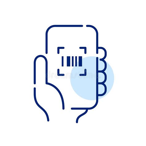 Scanning A Barcode With A Smartphone App Pixel Perfect Icon Stock Vector Illustration Of Scan