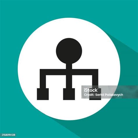 네트워크 다이어그램 아이콘입니다 계층 구조 차트 벡터 청록색 배경 디자인입니다 연결 구조 기호입니다 나무에 대한 스톡 벡터 아트