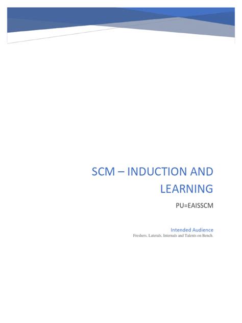 Scm Induction And Learning Pdf Agile Software Development Supply Chain