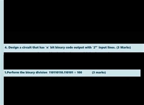 solved 4 design a circuit that has n bit binary code
